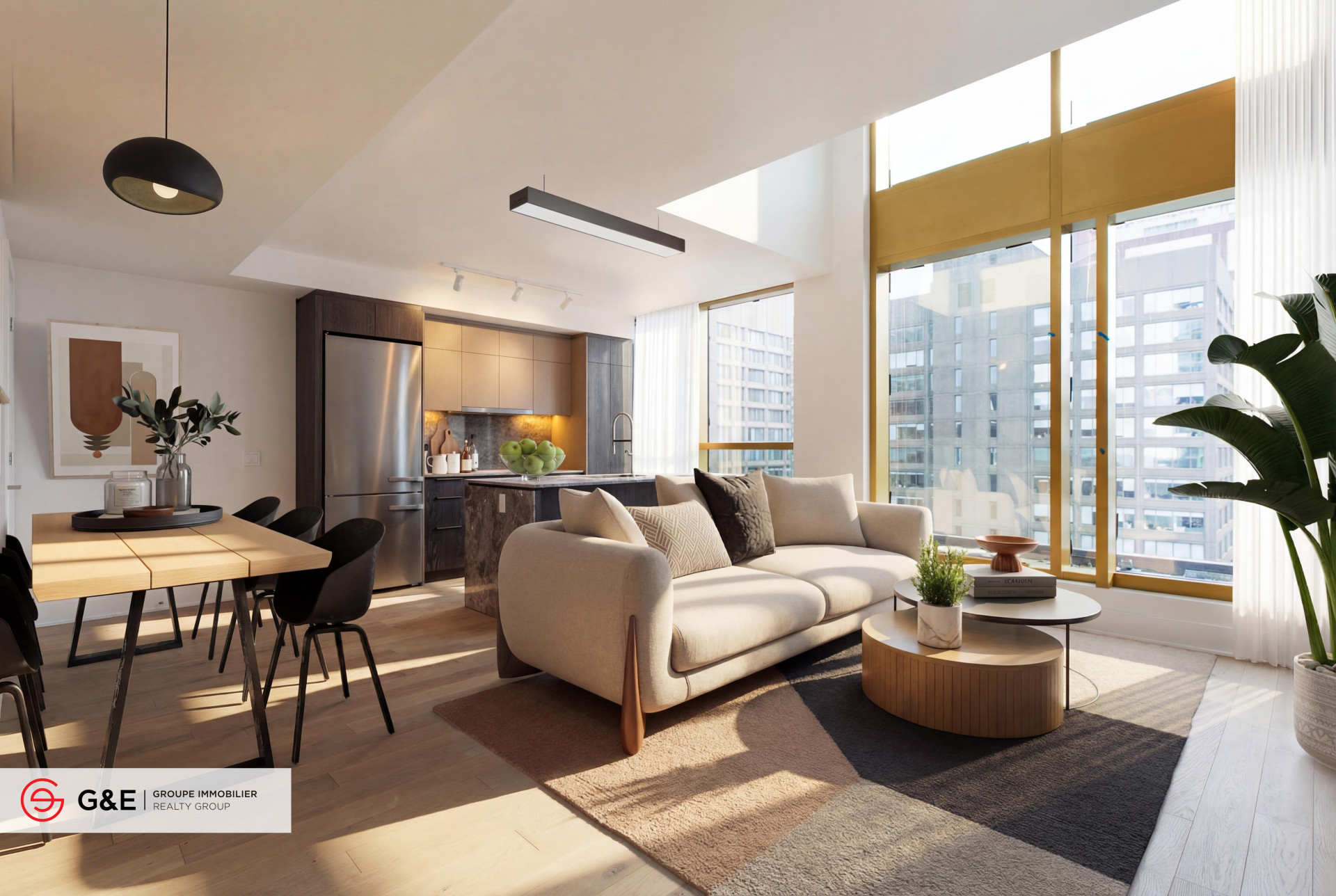 Condo à louer - 5 ½ Montréal 2060 Rue Peel | Kangalou